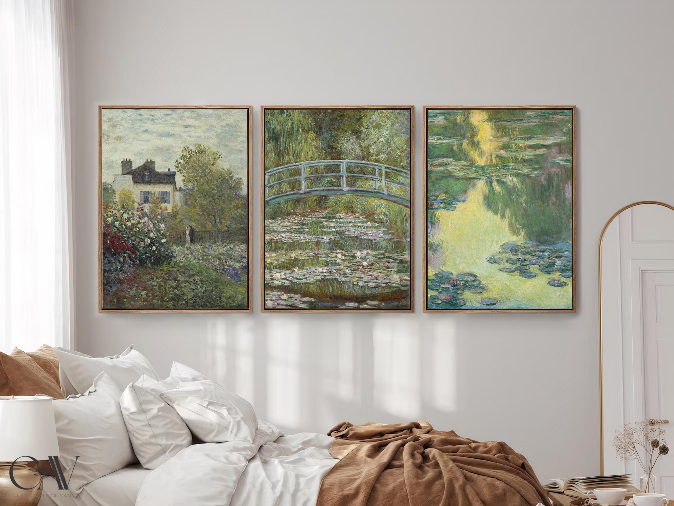 Claude Monet Summer Garden Vintage Spring Landscape Rustic Country ...