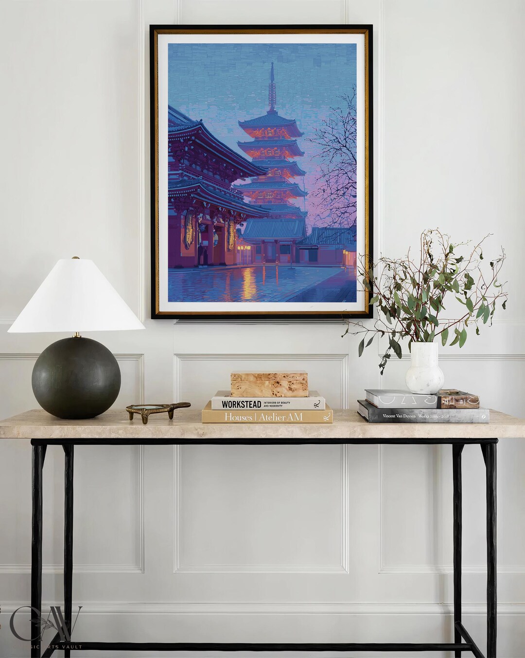 Sensoji Temple Asakusa Japan Historical Landscape Painting Vacation ...