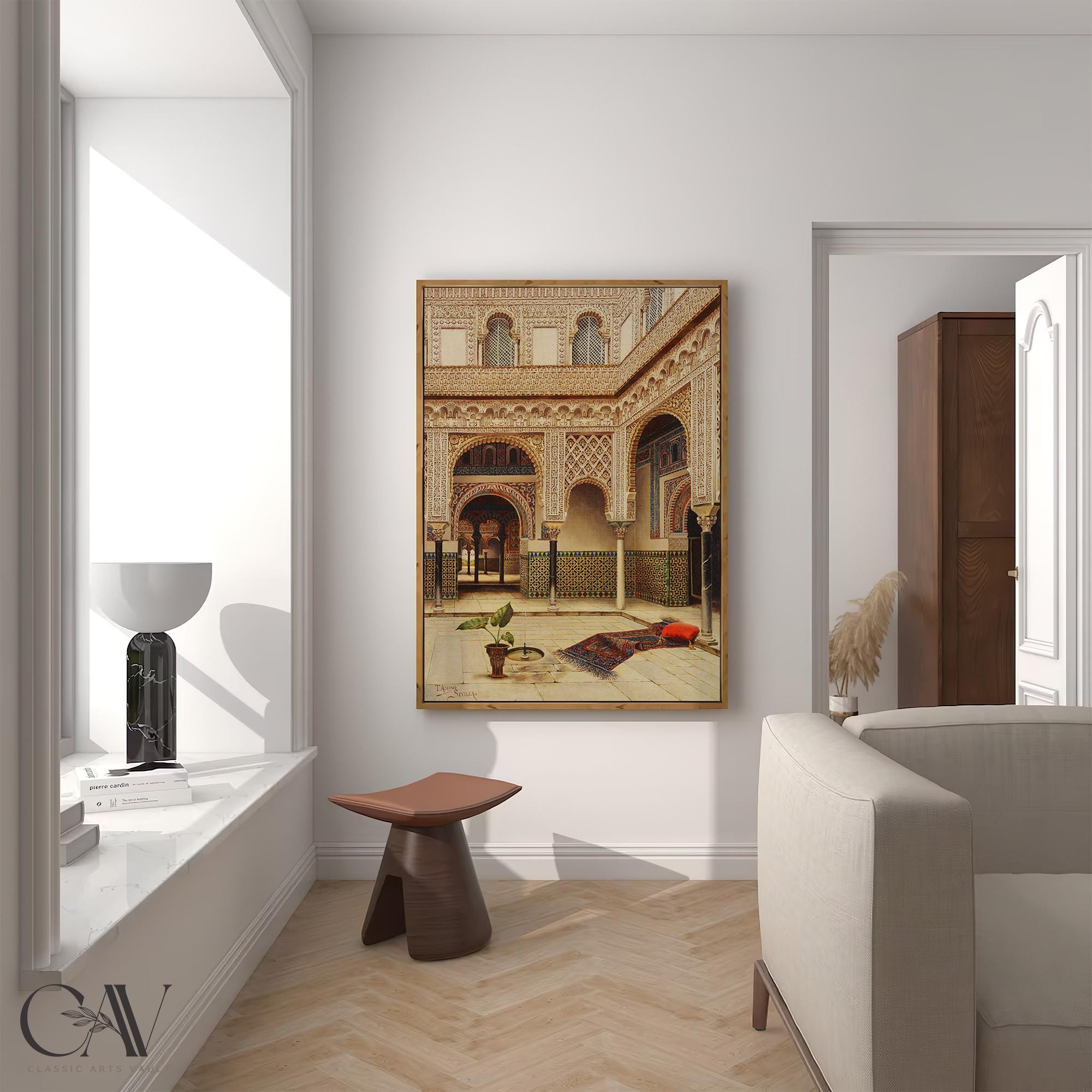 Alhambra Courtyard Spain Andalusian Islamic Wall Art Muslim ...