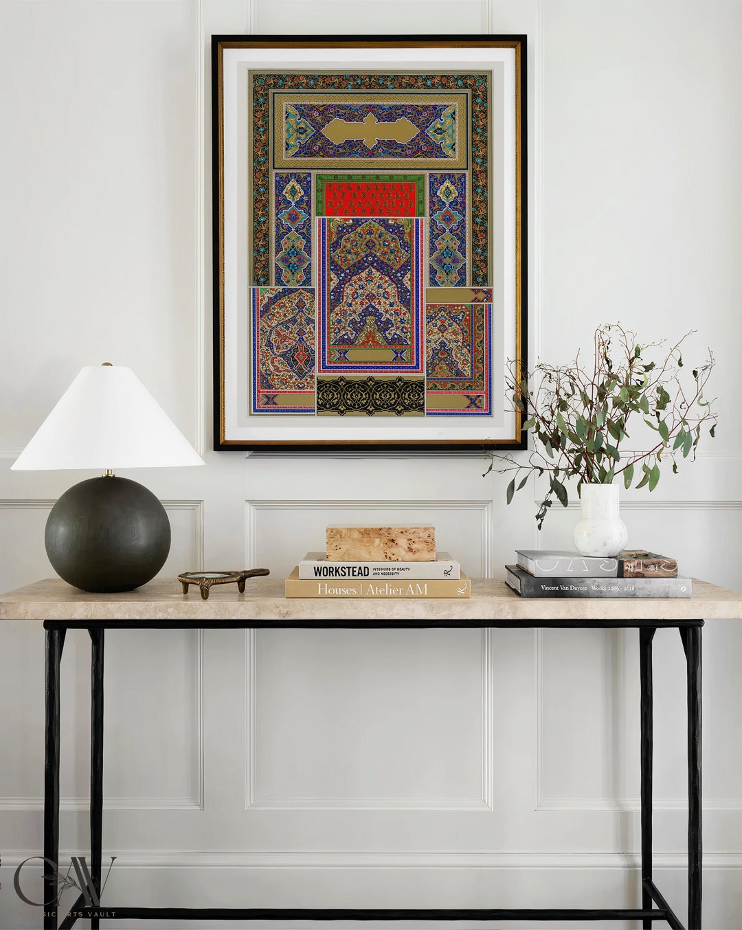 Persian Geometric Pattern Art Print Vintage Muslim Poster Arabic Decor ...
