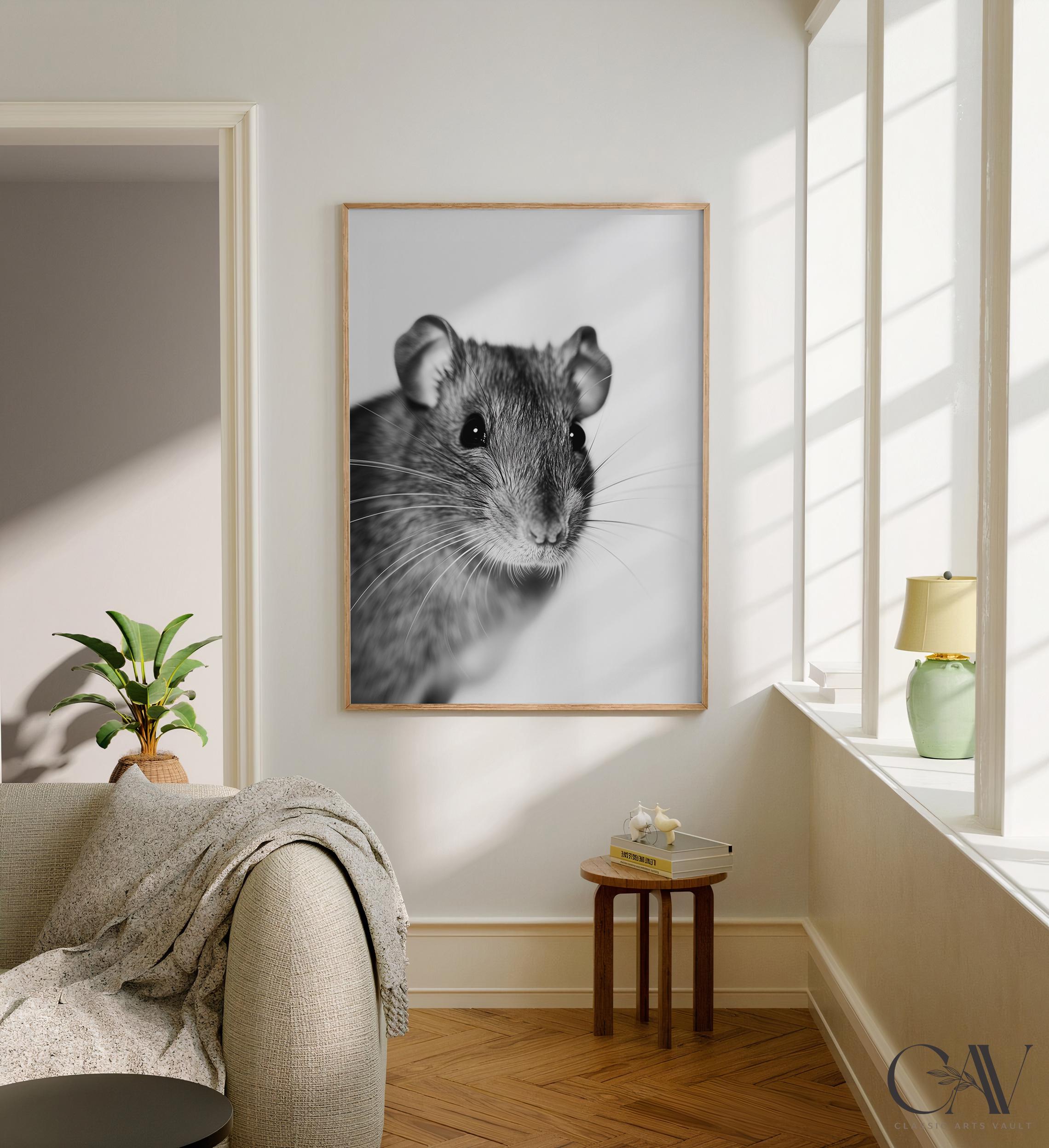 Rat Fashion Magazine Inspired Poster Animal Portrait Photography Print ...