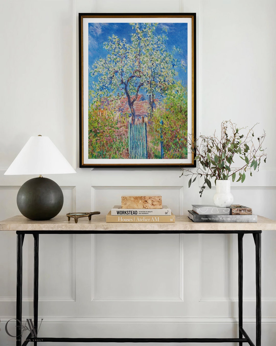 Claude Monet Pear Tree Vintage Landscape Rustic Country Painting ...
