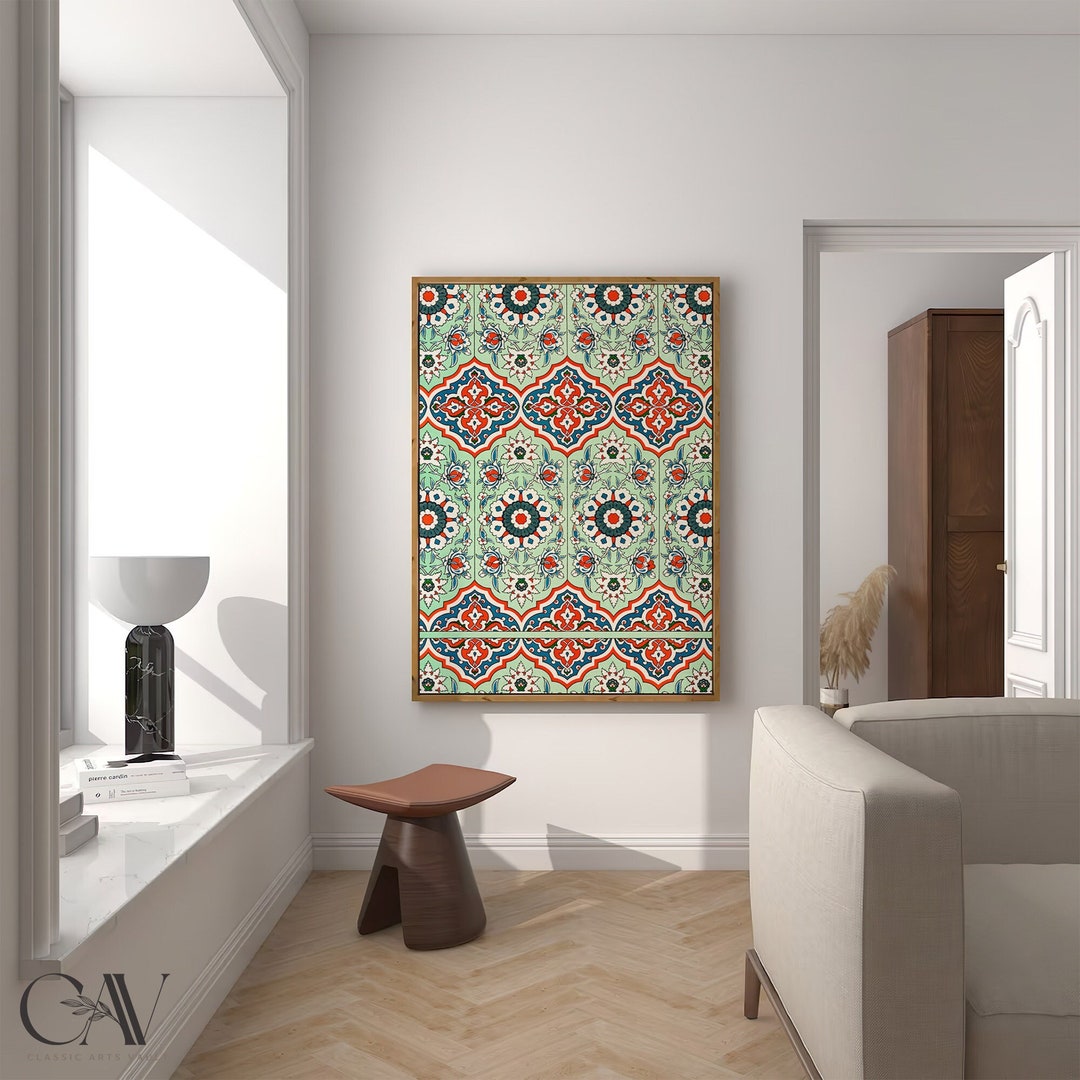 Arabic Geometric Pattern Art Print Vintage Muslim Poster Arabic Decor ...