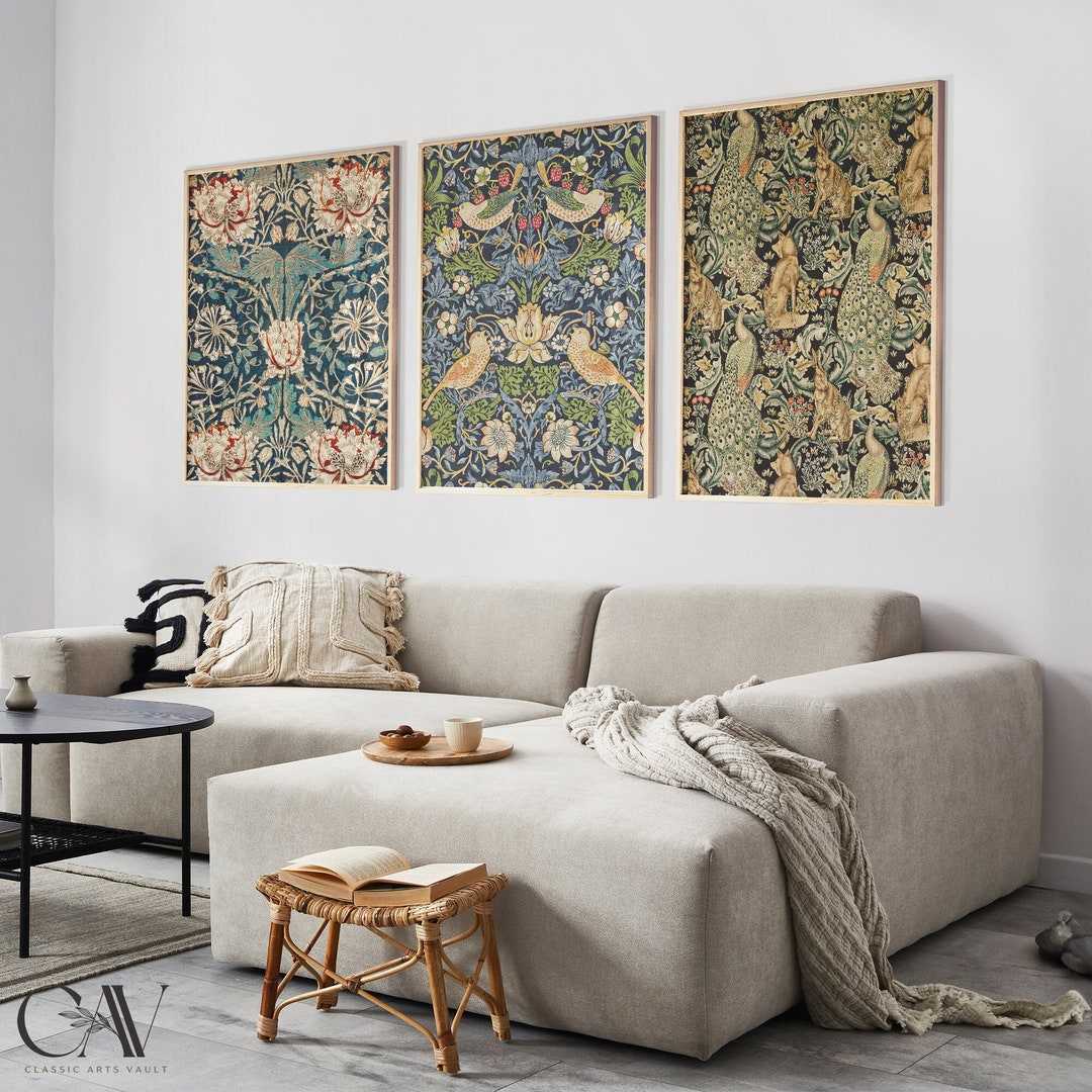 William Morris Print, Floral Exhibition Poster, Textile Wall Art, Art ...