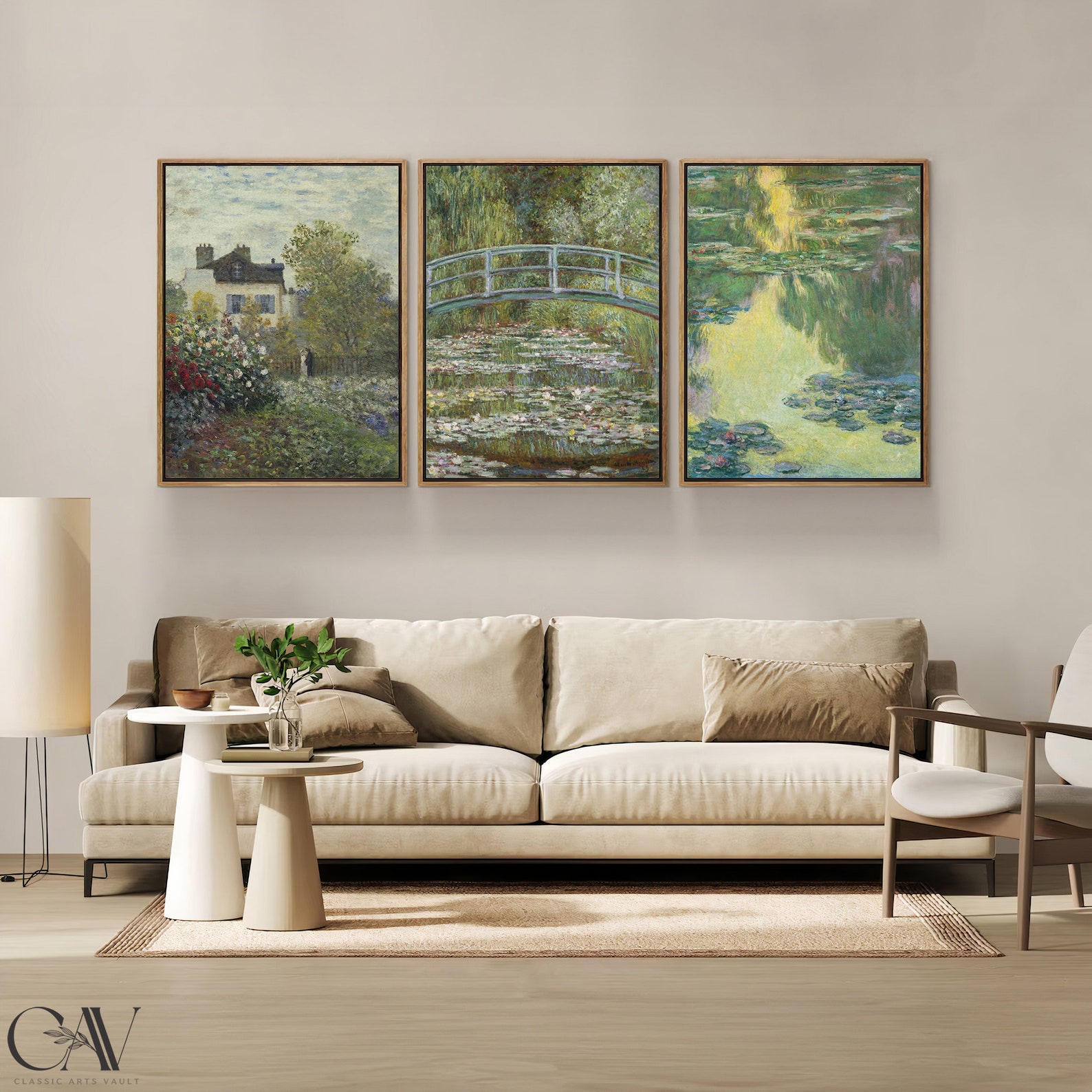 Claude Monet Summer Garden Vintage Spring Landscape Rustic Country ...