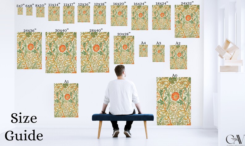 Rose William Morris Print, Exhibition Poster, Textile Wall Art, Art ...