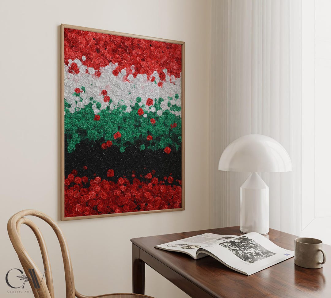 Palestine Inspired Floral Art Print Islamic Wall Art Muslim Poster ...