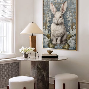 William Morris Inspired Rabbit Nursery Winter Art Prints - Etsy