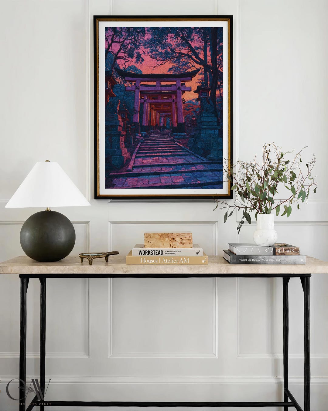 Fushimi Inari Kyoto Japan Landscape Painting Vacation Print Travel Art ...