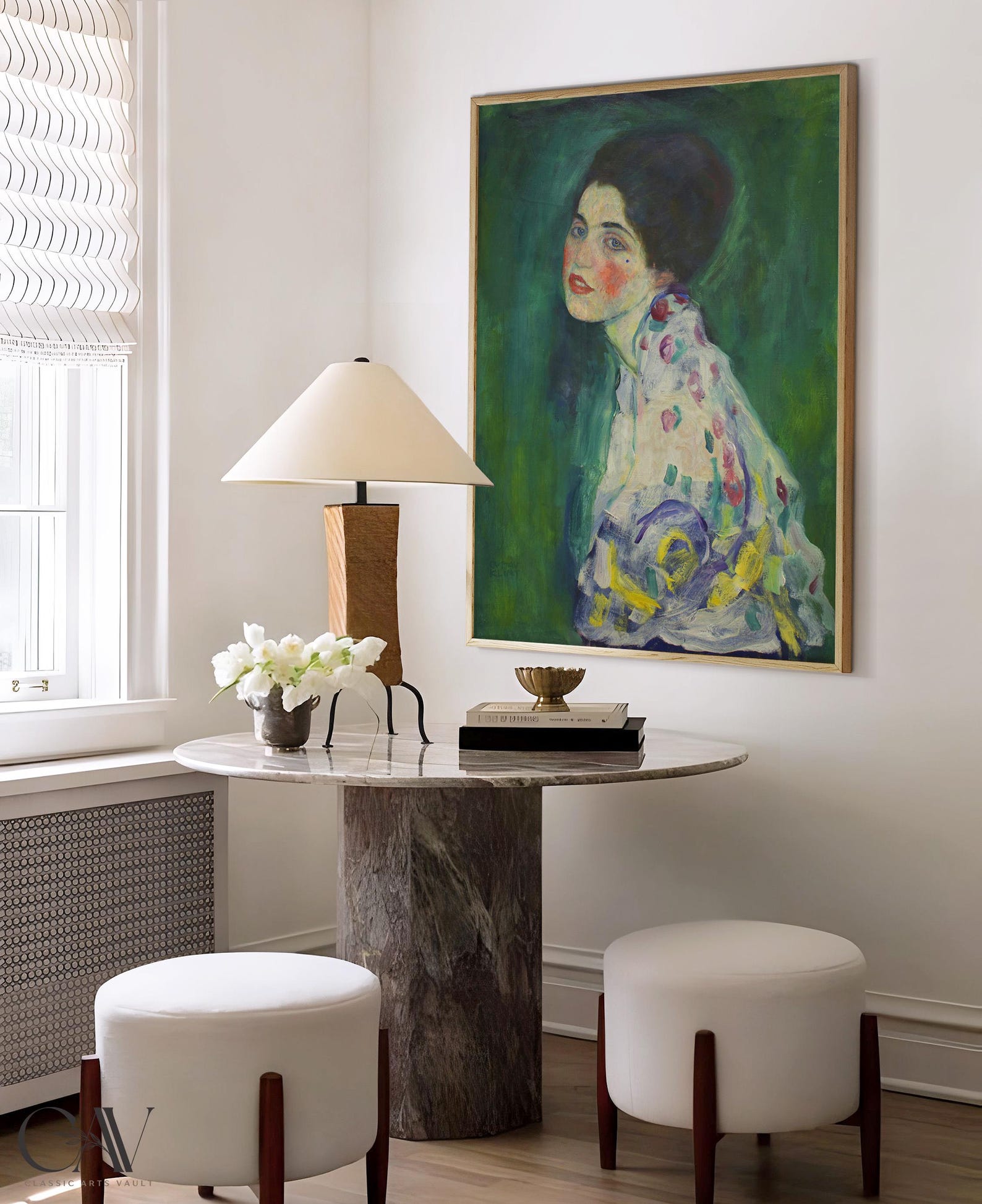 Gustav Klimt Moody Lady Portrait, Moody Wall Art Eclectic Vintage ...
