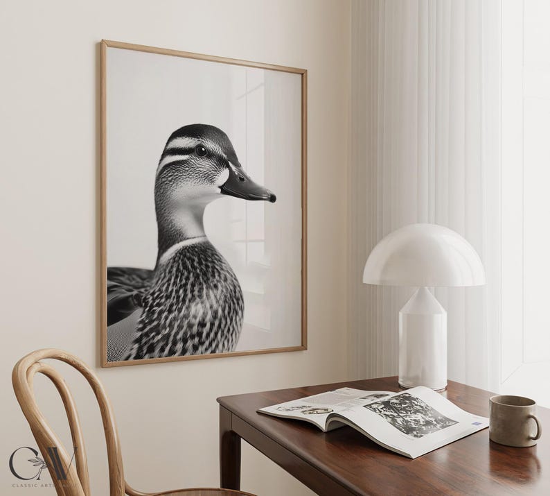 Mallard Duck Fashion Magazine Inspired Poster Animal Portrait ...