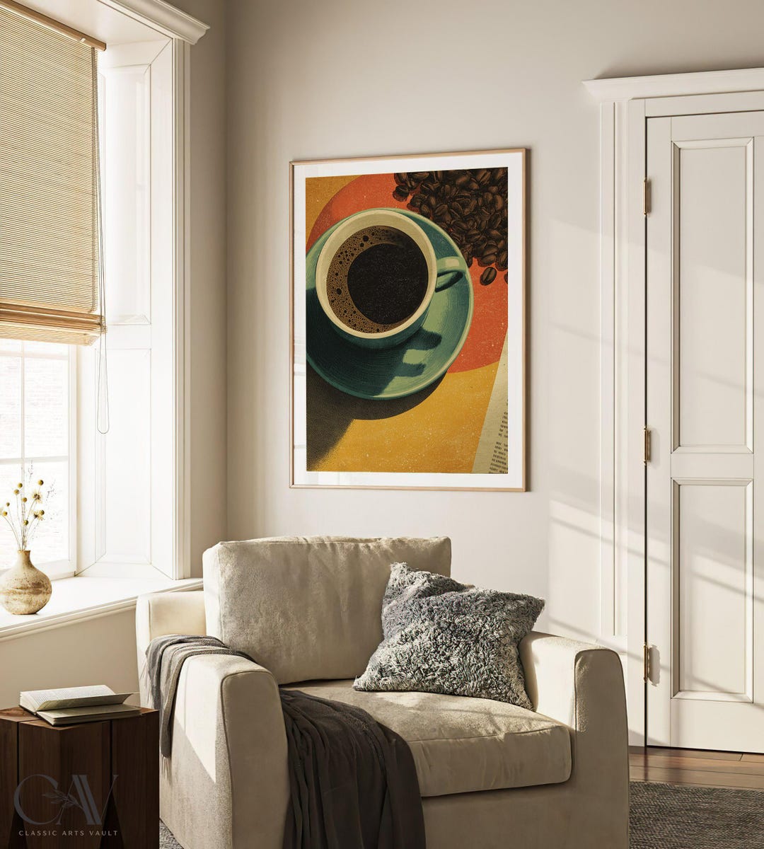 Coffee Black Americano Poster Coffee Bar Print Breakfast Kitchen Decor ...