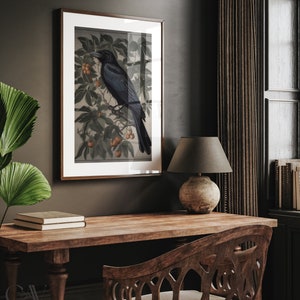 Raven Vintage Crow Print, Moody Wall Art Eclectic Vintage, Goblincore ...