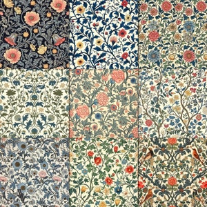 20 Art Nouveau Classic William Morris Digital Paper Decoupage, Collage ...