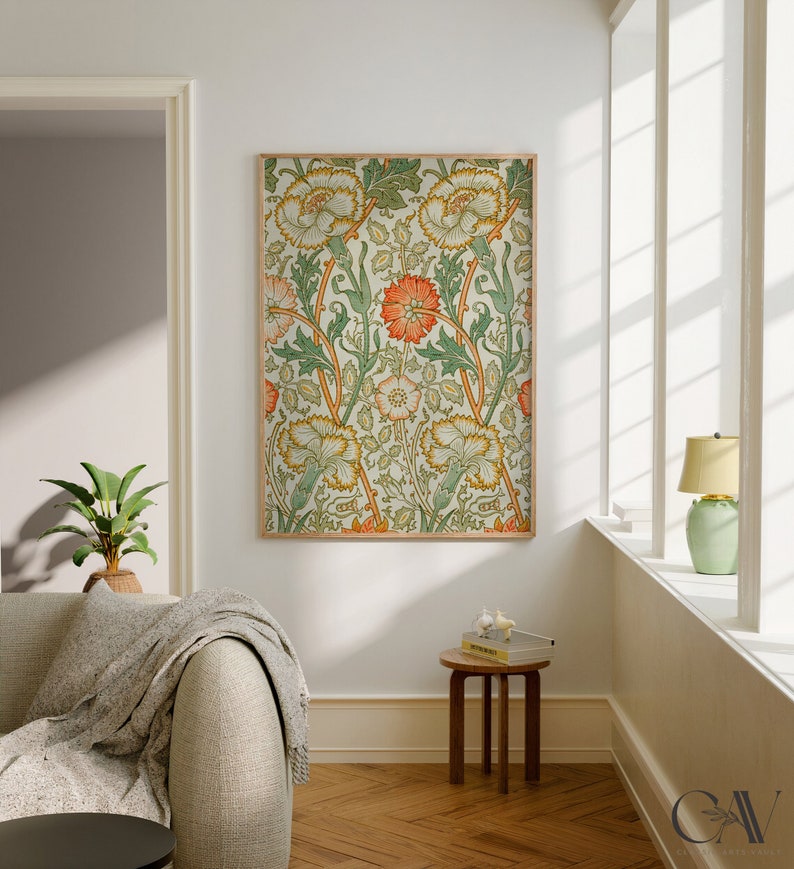 Rose William Morris Print, Exhibition Poster, Textile Wall Art, Art ...