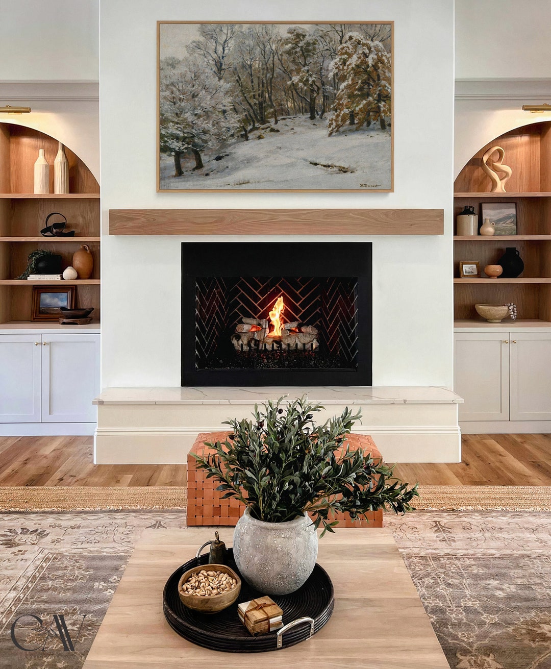 Vintage Winter Snowy Woodland Rustic Country Landscape - Etsy