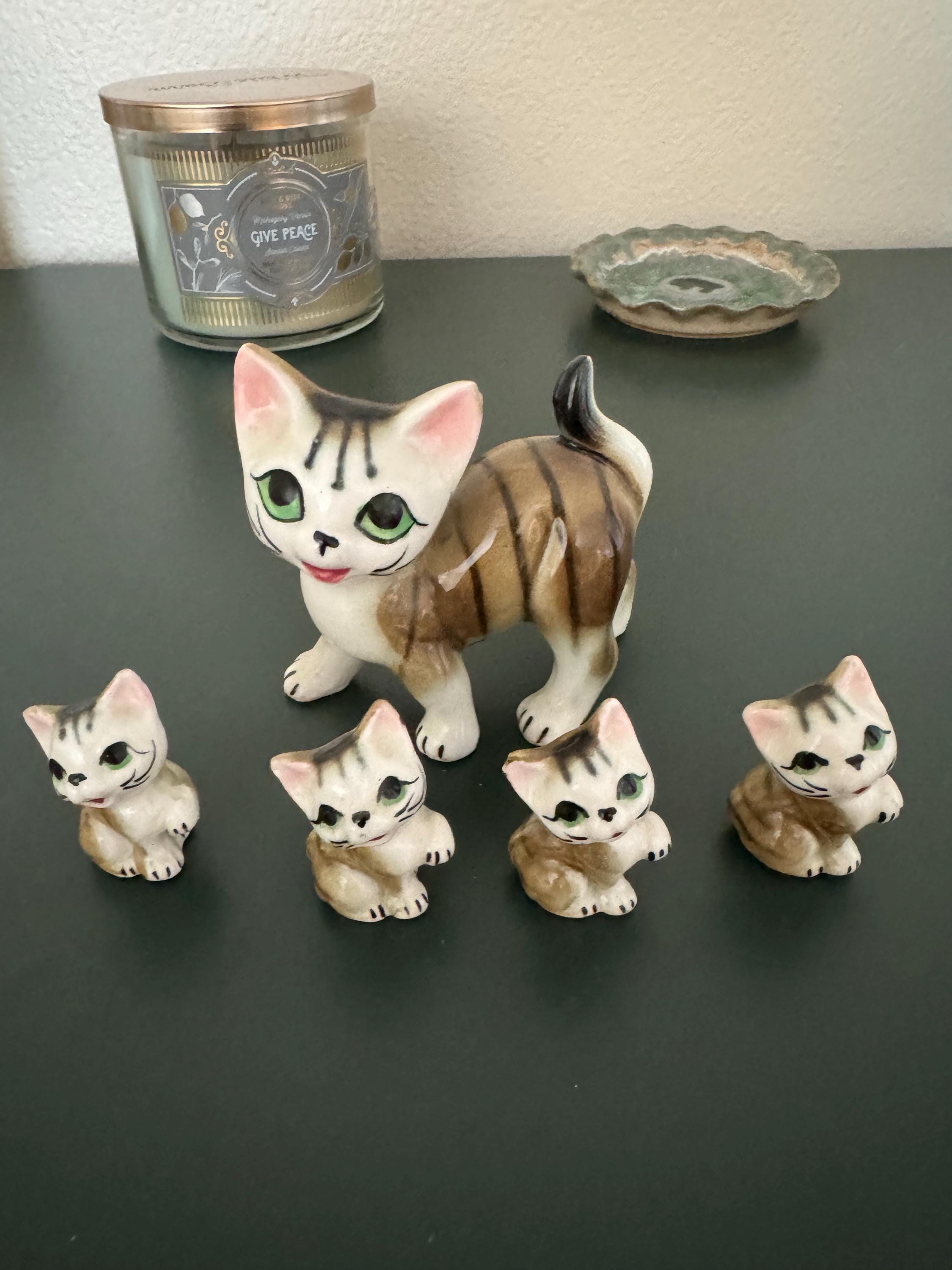 G Novelty Company “nov Co” Vintage Cat and Kittens, 1950s Cat Figurines ...