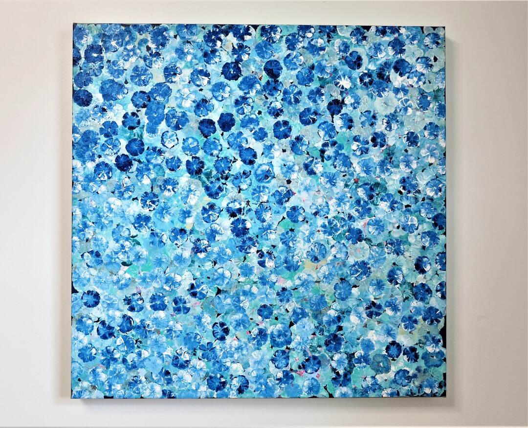 Triton – 24x24” Original Acrylic Ocean-inspired Painting | Abstract ...