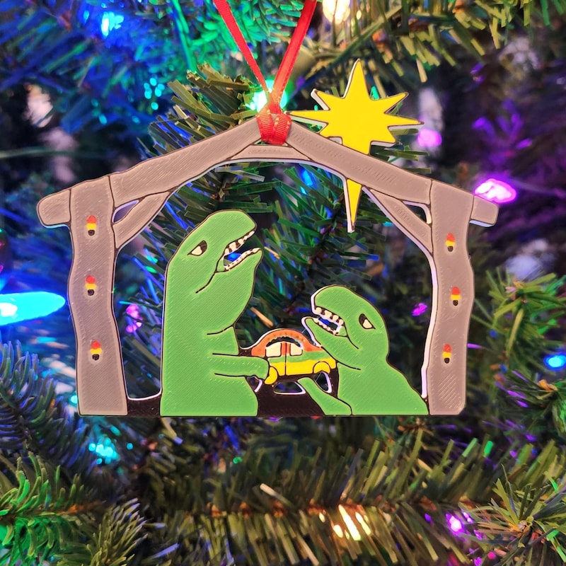 Dinosaur Nativity Scene - Etsy