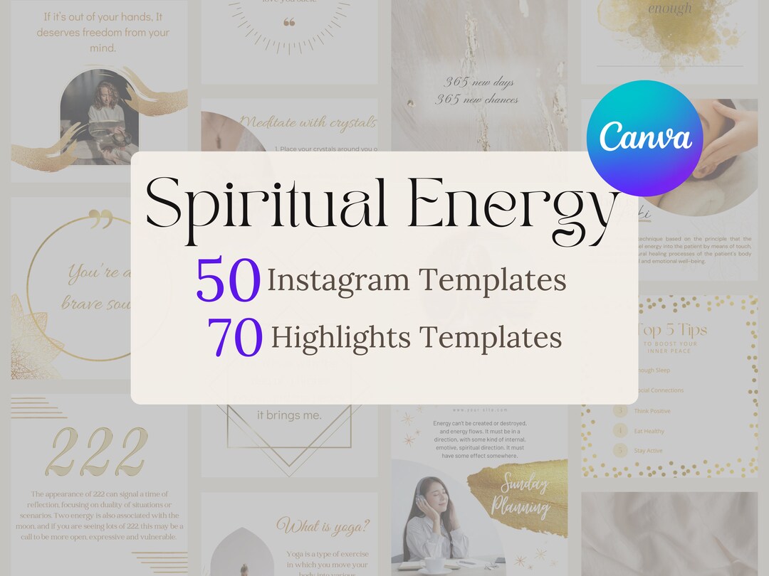 120 Spiritual Instagram Template Spiritual Coach Instagram Canva ...