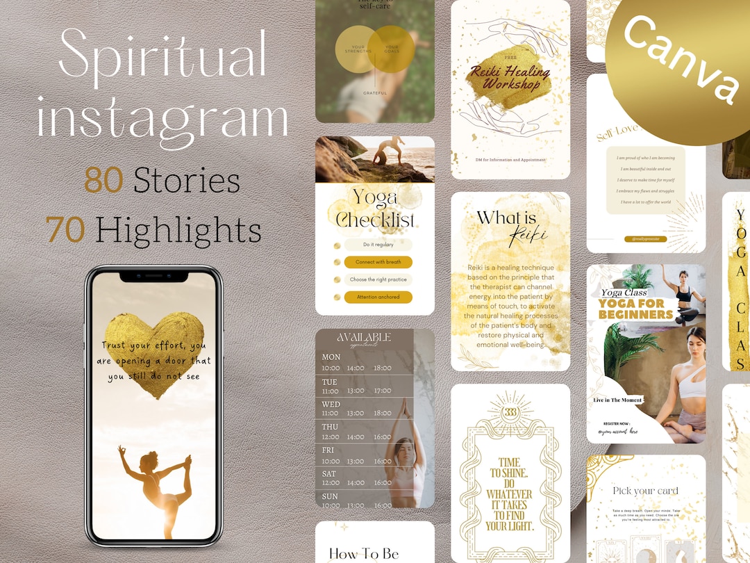 Healing Energy Instagram Templates Spiritual Instagram Story Templates ...