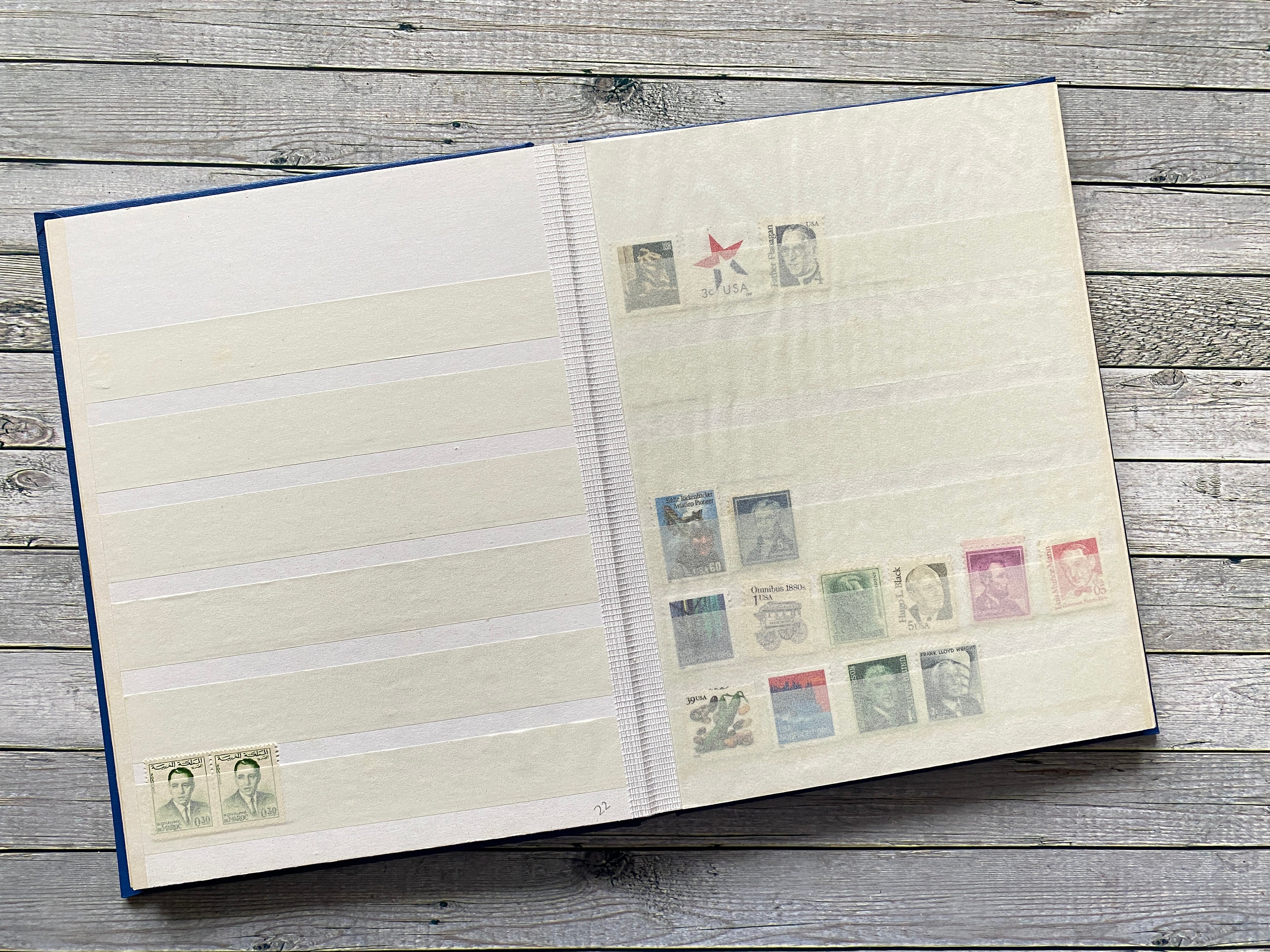 A5, Blue, Empty Stamp Album, Collection, A5 Format, Poststamps, Album ...