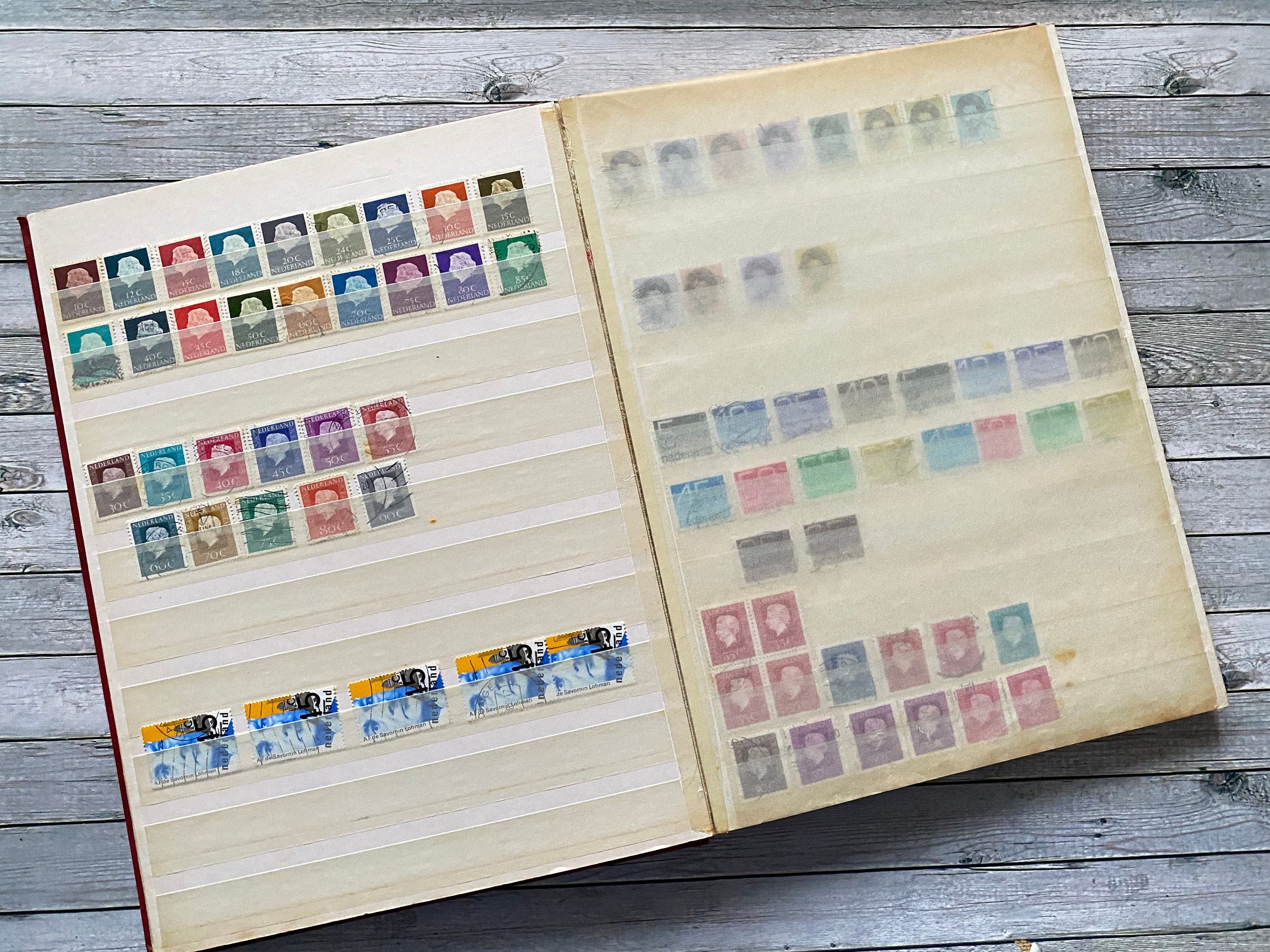 A4 Red, Half Full Stamp Album, Collection, Archive, A4 Format ...