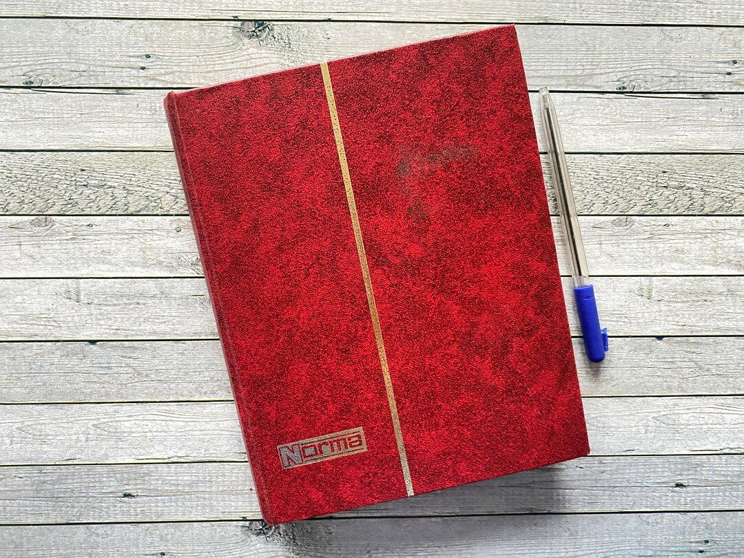 A5, Red, Full Poststamp Album, Postage '80's, Stamp Album, Collection ...