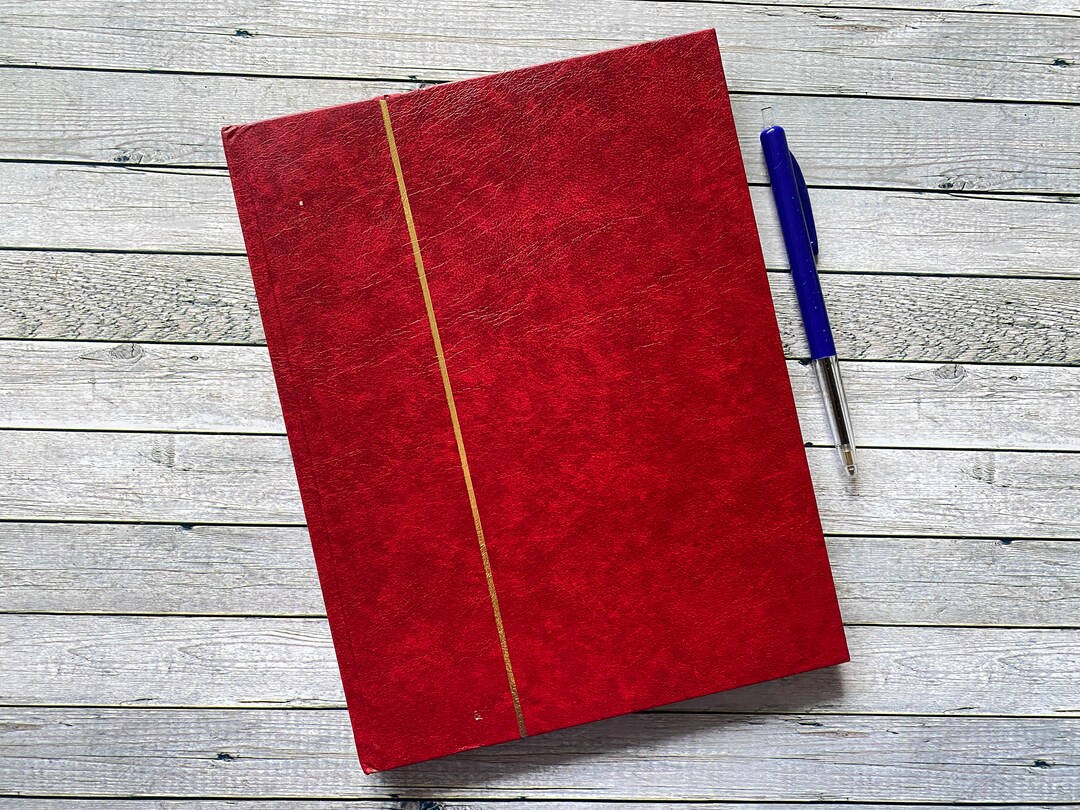 A5 Red, Empty Stamp Album, Collection, Archive, A5 Format, Poststamps ...