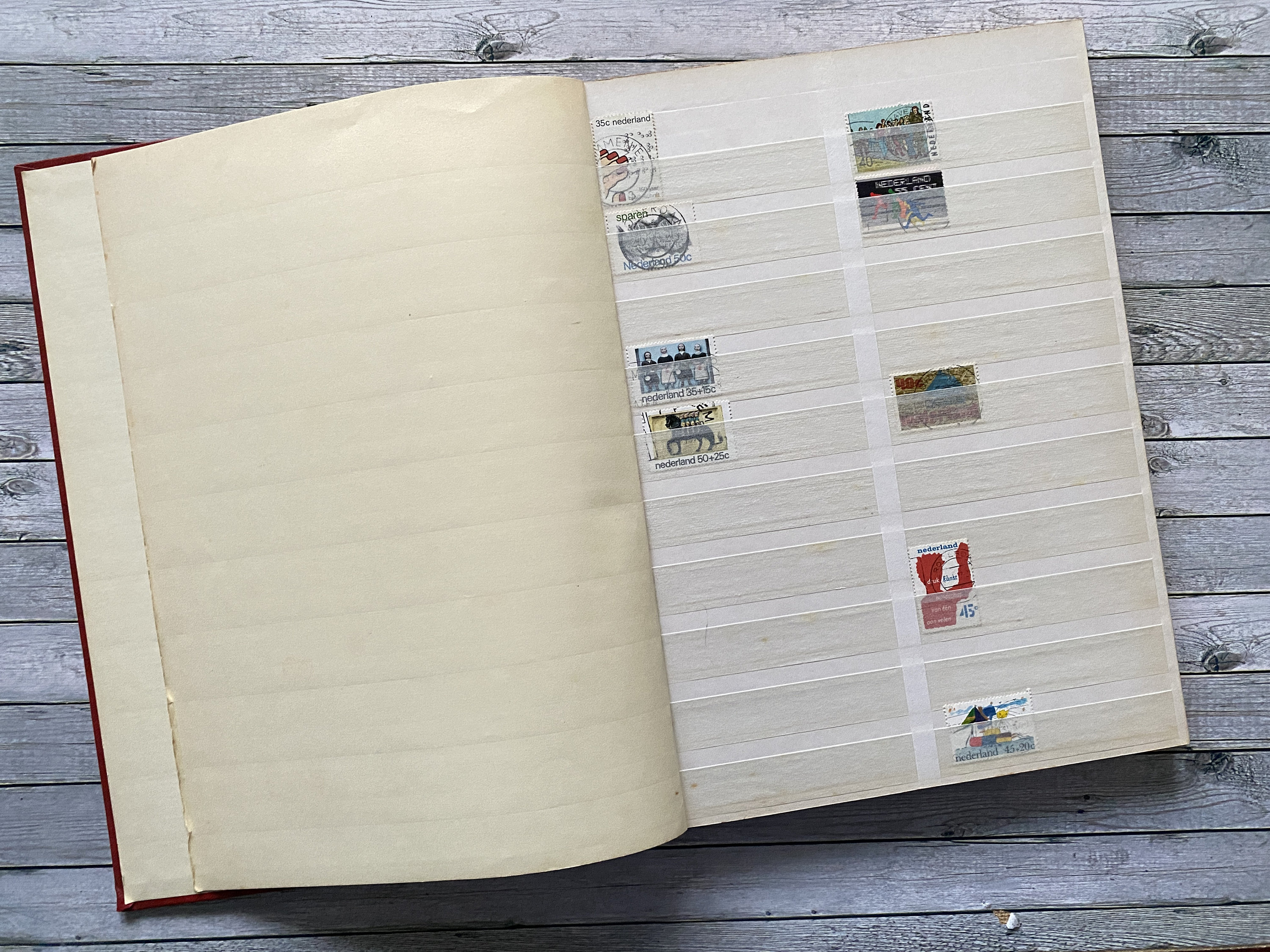 A4 Red, Half Full Stamp Album, Collection, Archive, A4 Format ...