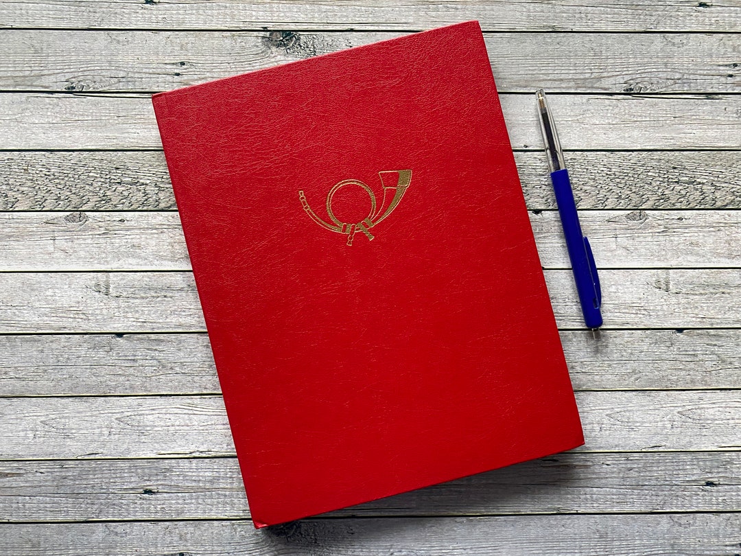 A5, Red, Empty Stamp Album, Collection, A5 Format, Poststamps, Album ...