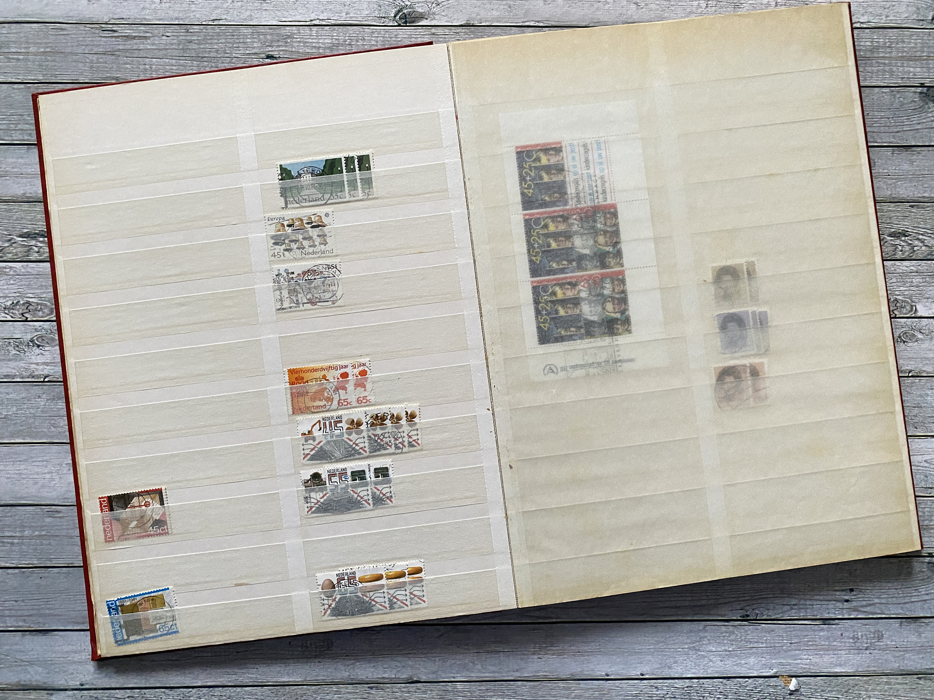 A4 Red, Half Full Stamp Album, Collection, Archive, A4 Format ...