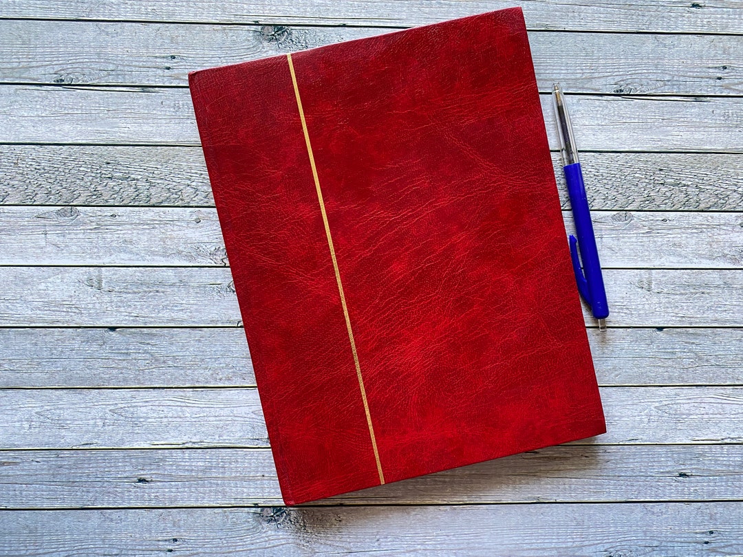 A5, Dark Red, Empty Stamp Album, Collection, A5 Format, Poststamps ...