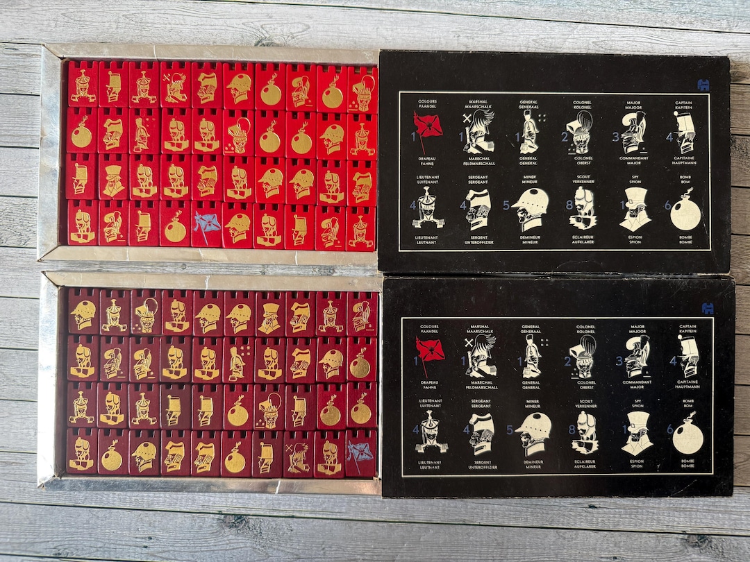 Wooden Red Stratego Set. One Set Only. Complete Set for Replacement. - Etsy