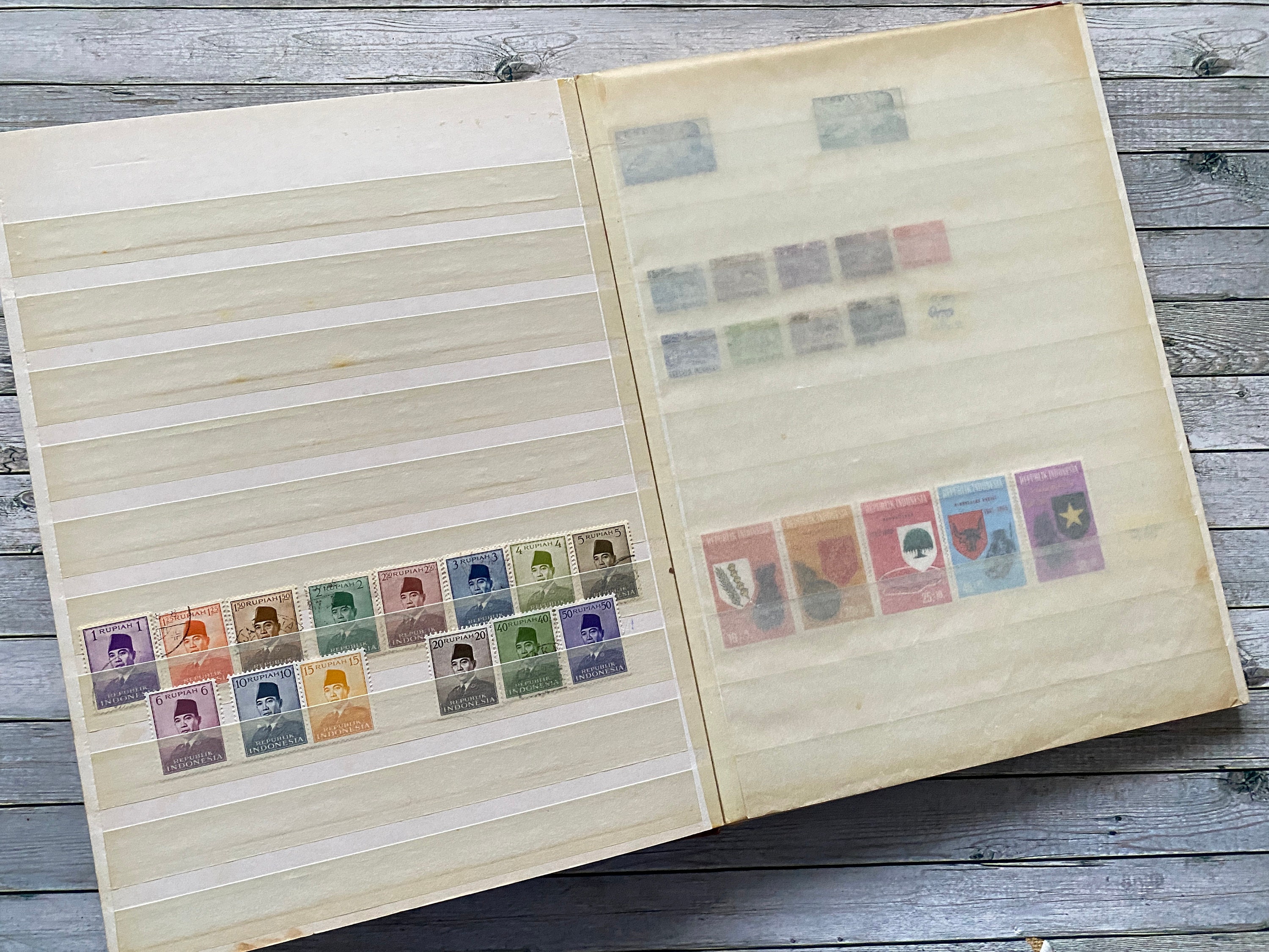 A4 Red, Half Full Stamp Album, Collection, Archive, A4 Format ...