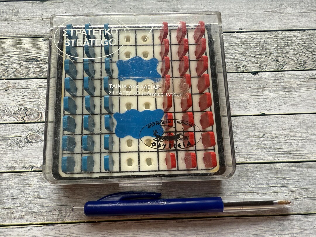 Vintage Stratego Travel Set From Greece, Mini Stratego Game, Travel ...