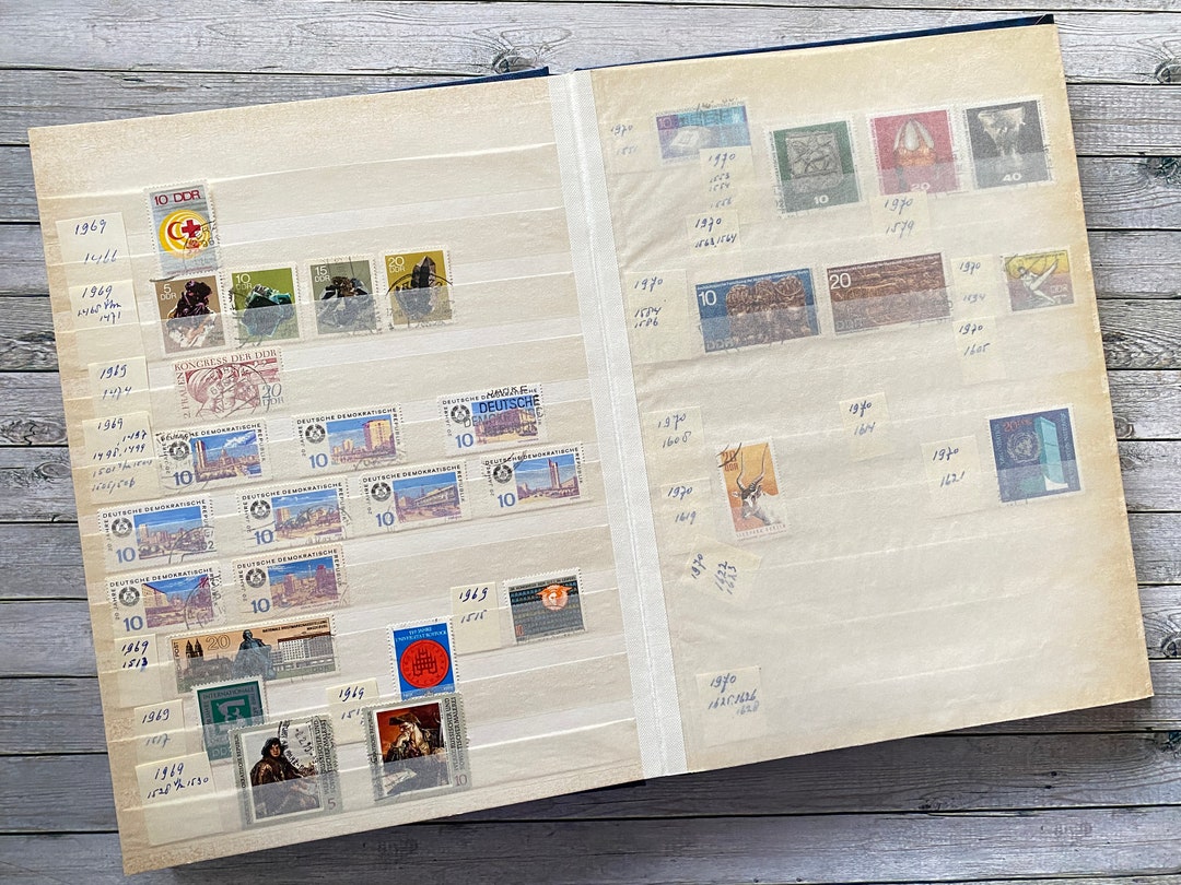 A4 Blue, Half-full Stamp Album, Collection, Archive, A4 Format ...