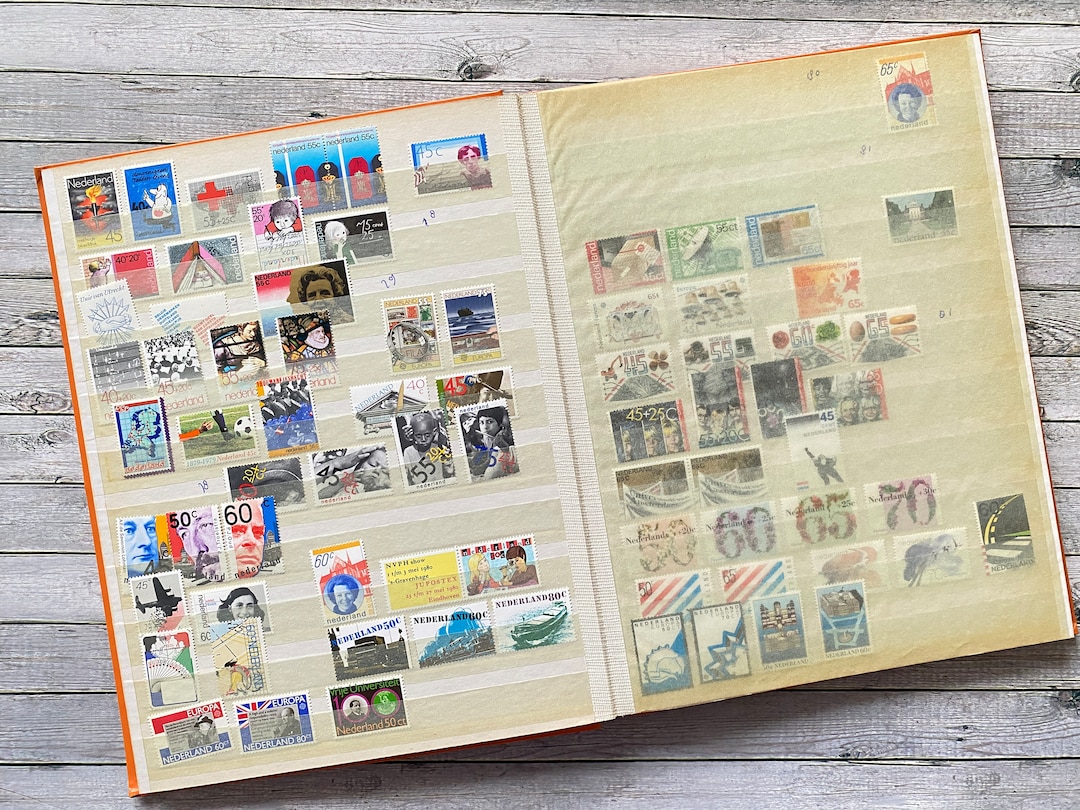 A4 Orange, Full Stamp Album, Collection, Dutch, A4 Format, Poststamps ...