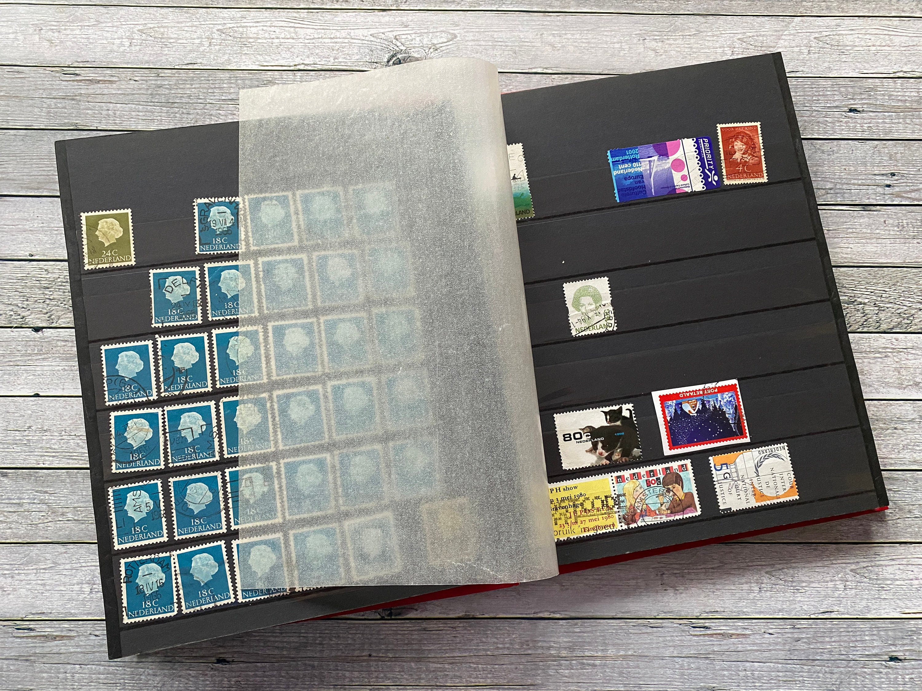 A5, Red, Empty Stamp Album, Collection, A5 Format, Poststamps, Album ...