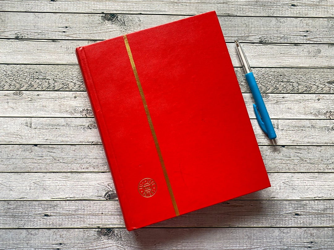 A5, Red, Empty Stamp Album, Collection, A5 Format, Poststamps, Album ...