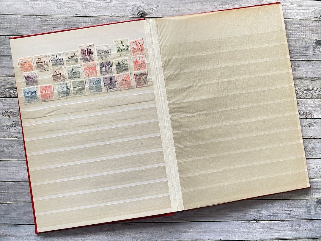 A4 Red Half Full Poststamp Album, Collection, A4 Format, Poststamps ...