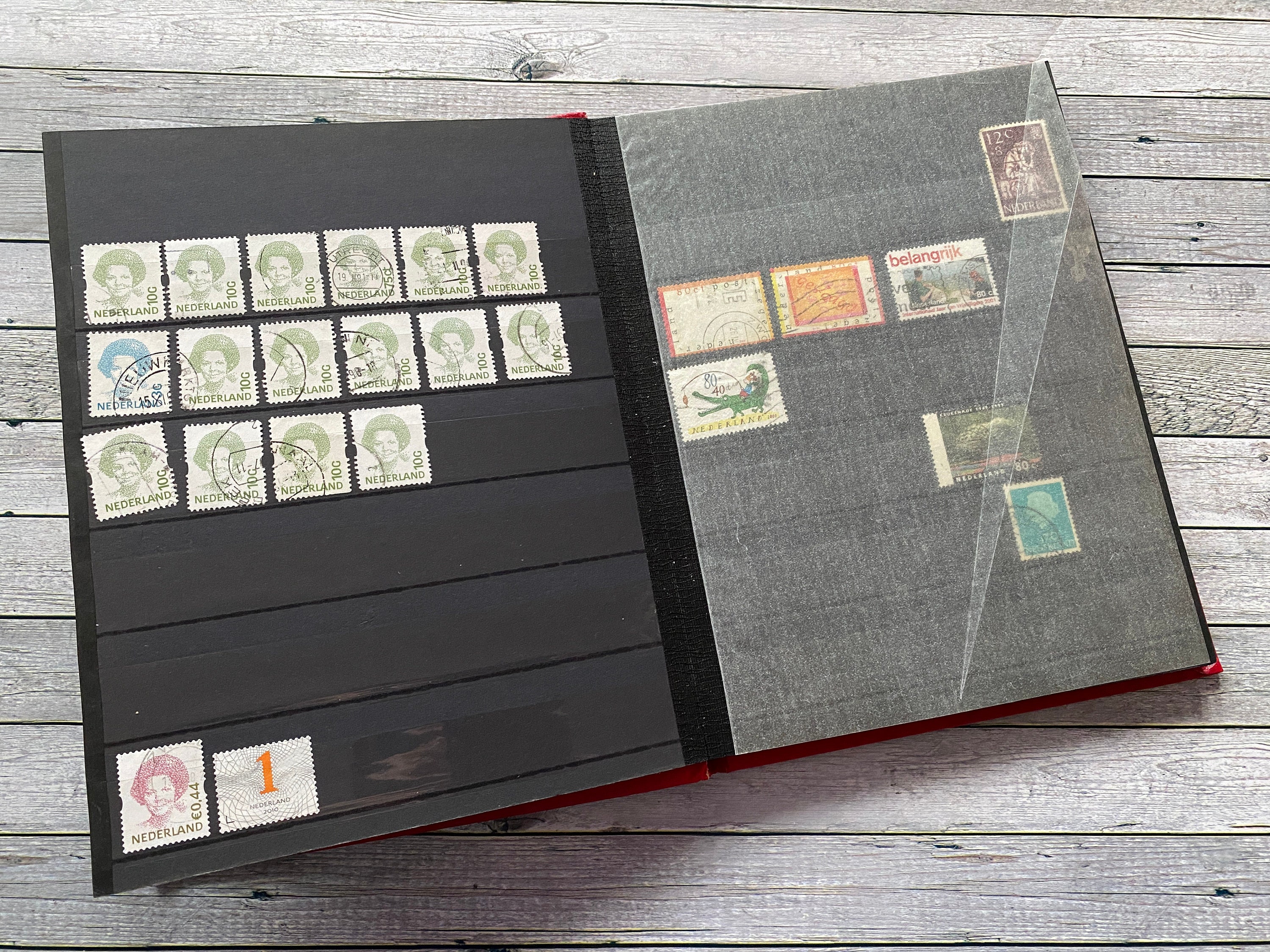 A5, Red, Empty Stamp Album, Collection, A5 Format, Poststamps, Album ...