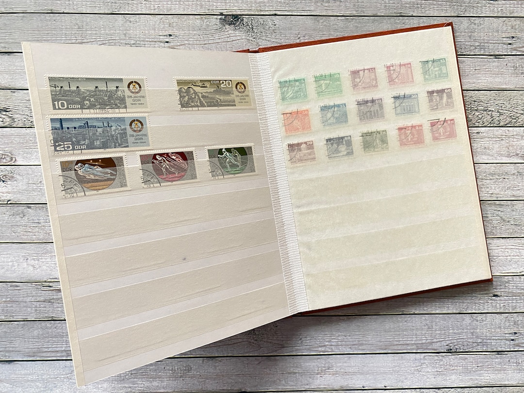 A5 Brown Poststamp Album With Poststamps. Light Brown - Etsy