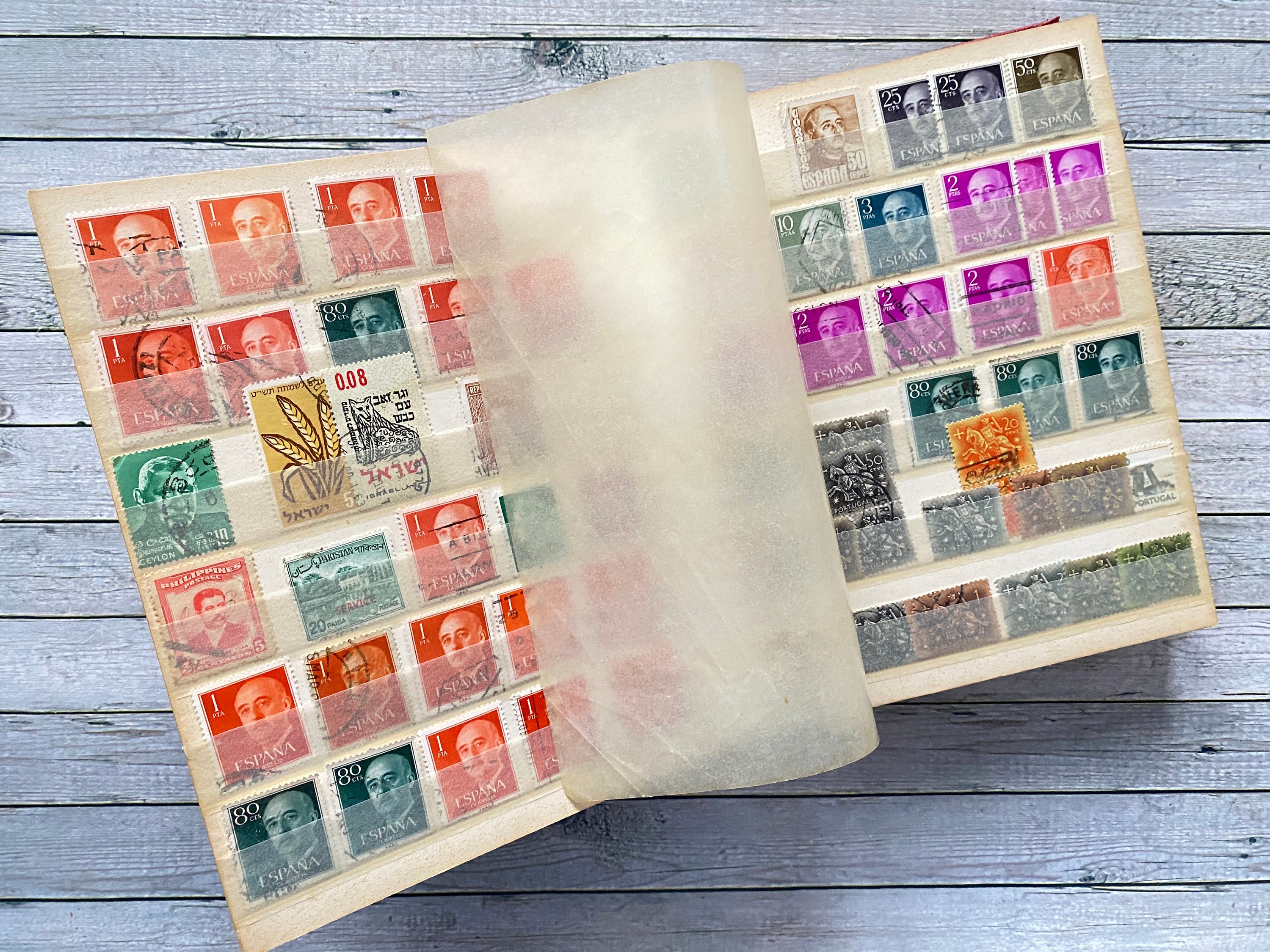 A5, Red, Full Poststamp Album, Postage '80's, Stamp Album, Collection ...