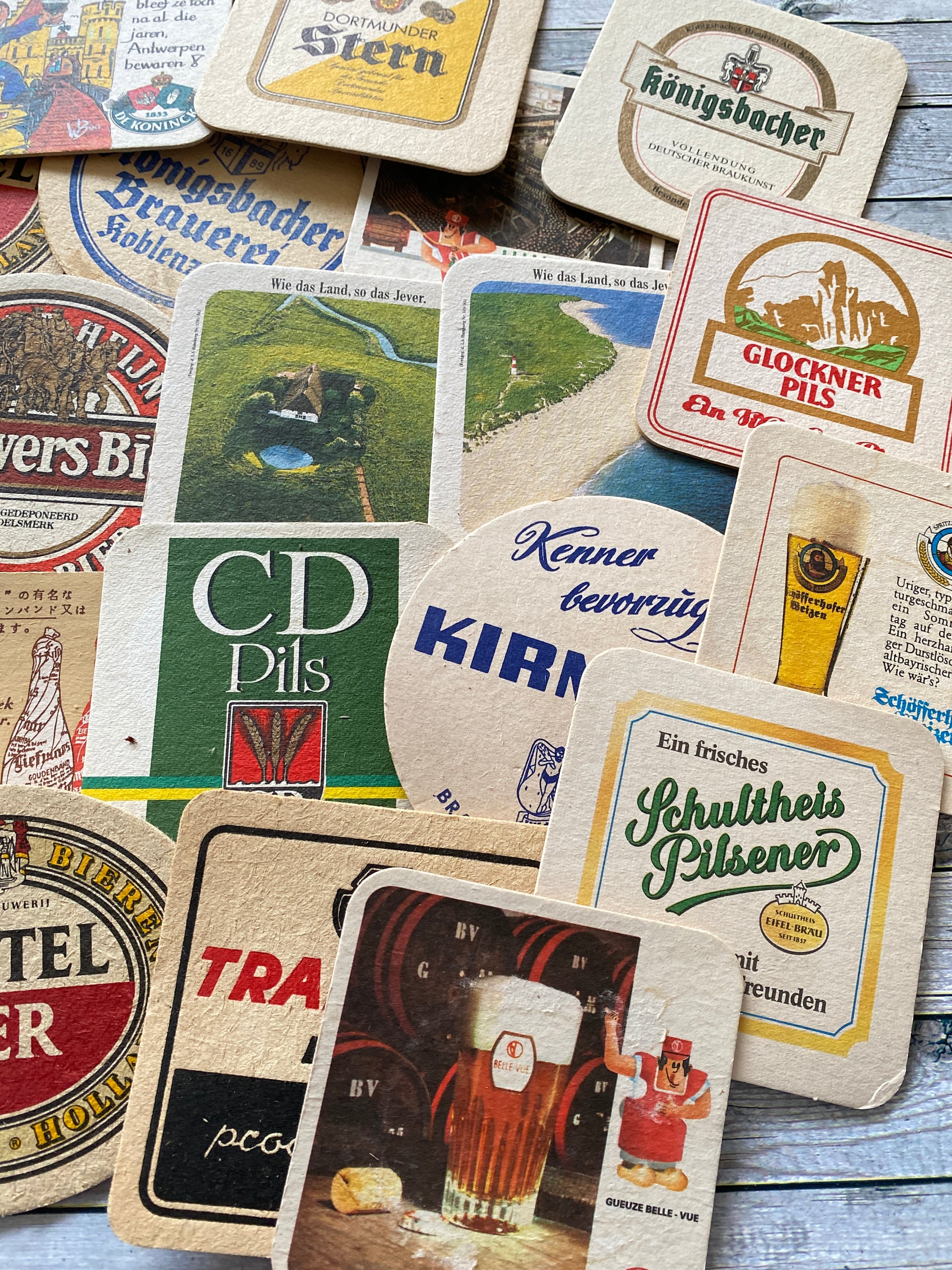 25 Vintage Beer Coasters, Dutch German Belgian Barware - Etsy