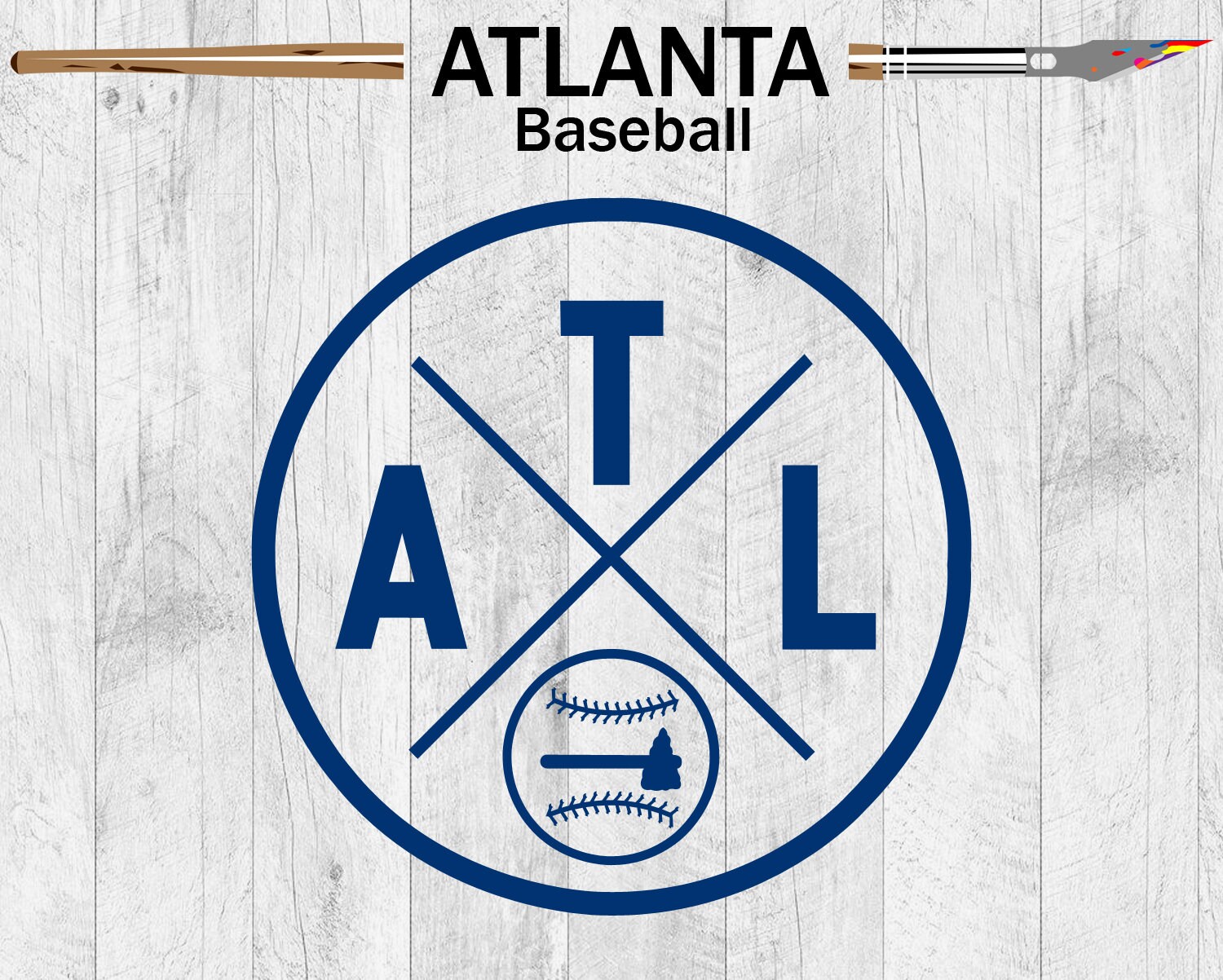 Atlanta ATL Baseball Vinyl Decal Truck Car Sticker - Etsy