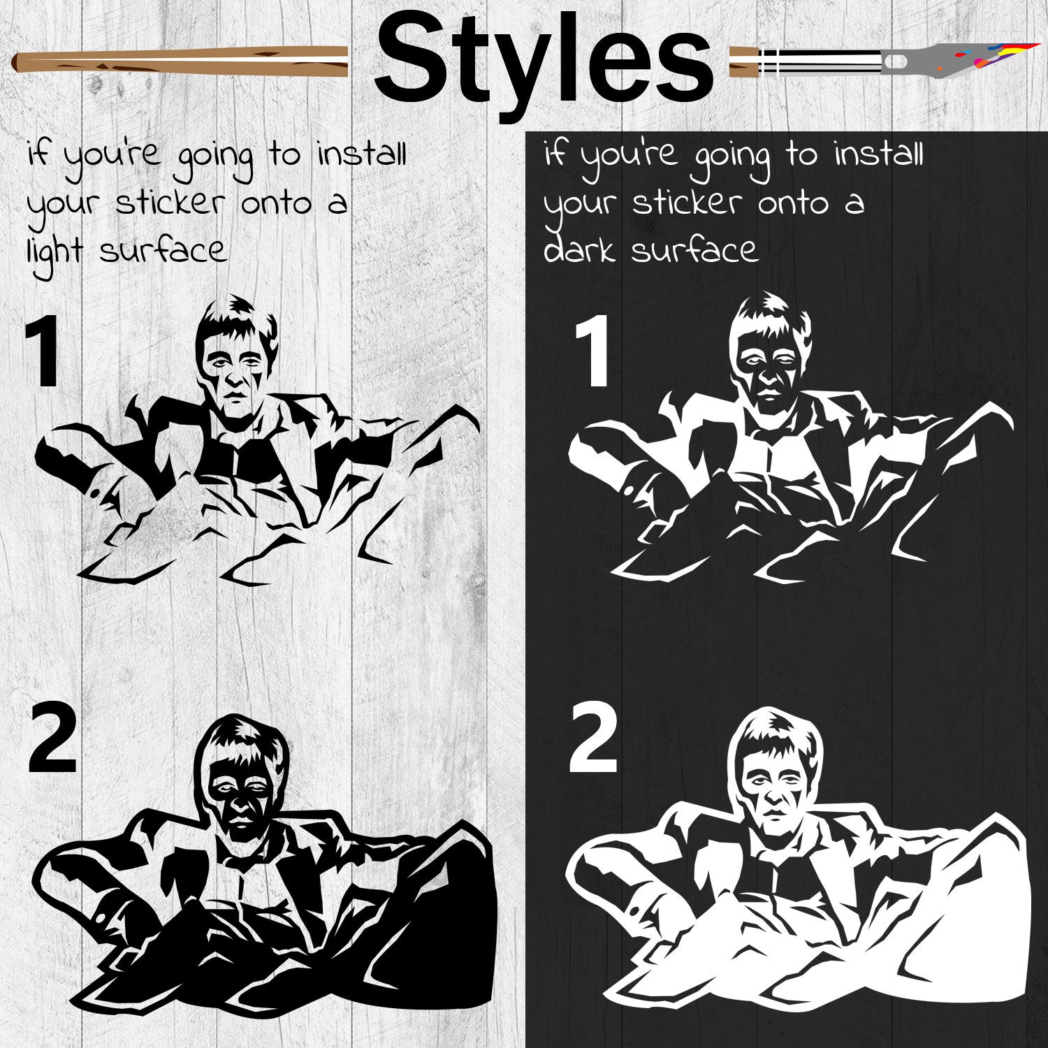 Scarface Tony Montana Vinyl Decal Truck Car Sticker - Etsy