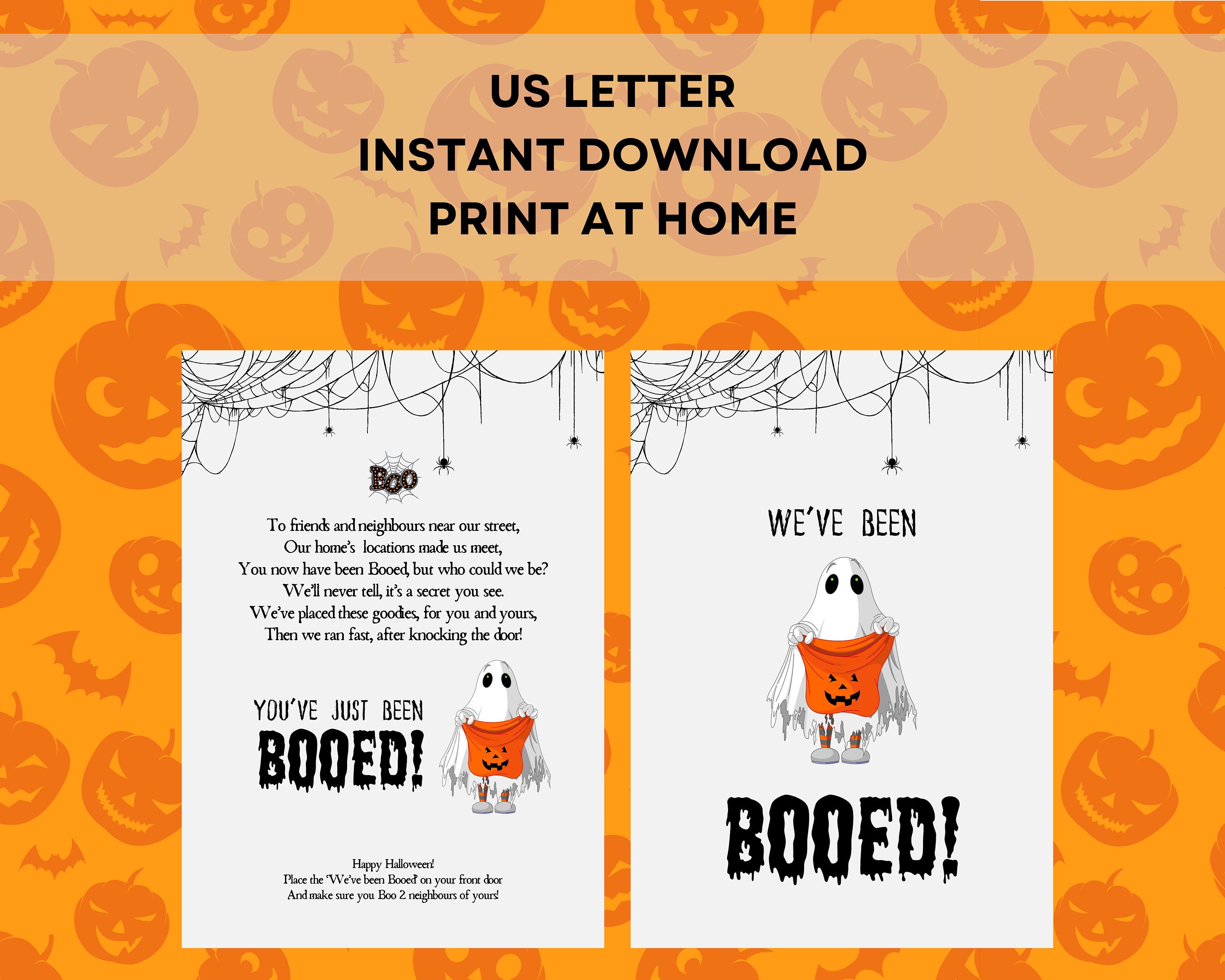 Youve Been Booed Printable for Halloween Game Sign Weve Been - Etsy