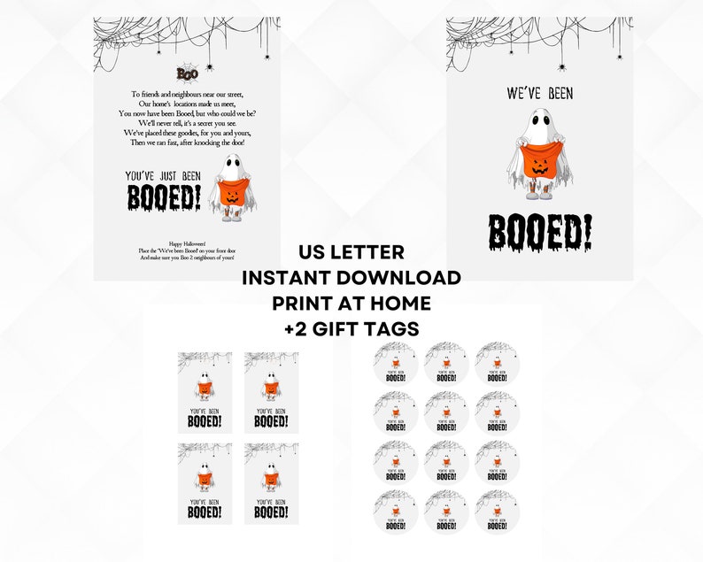 Youve Been Booed Printable for Halloween Game Sign Weve Been - Etsy