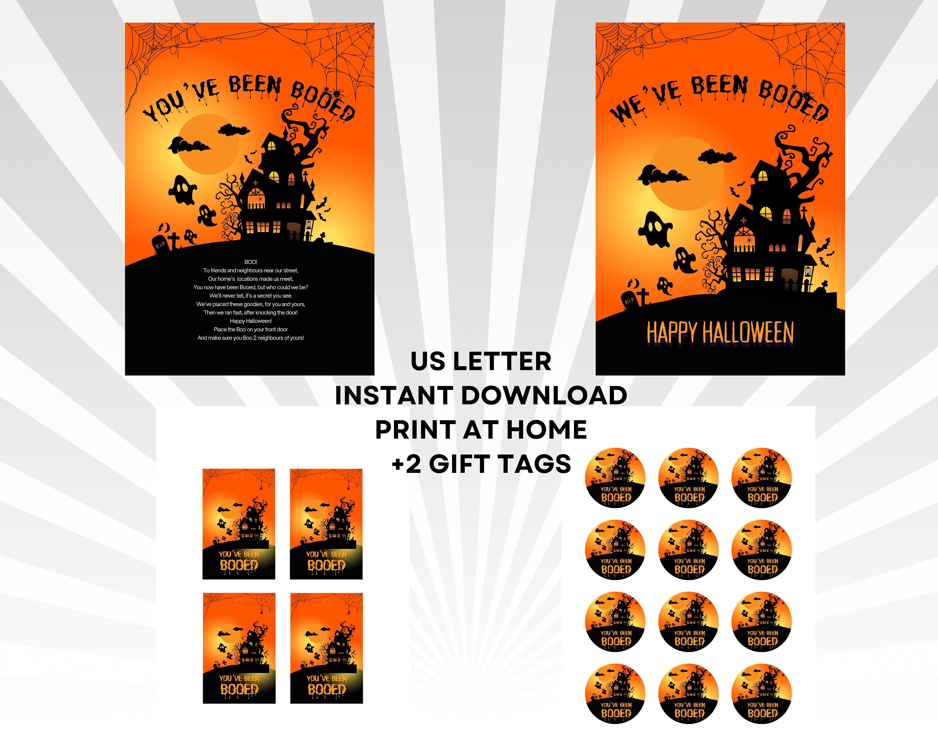 Youve Been Booed Printable for Halloween Game Sign Weve Been - Etsy